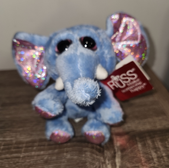 Toys | Russ Lil Peepers Blue Elsa Elephant With Tags | Poshmark